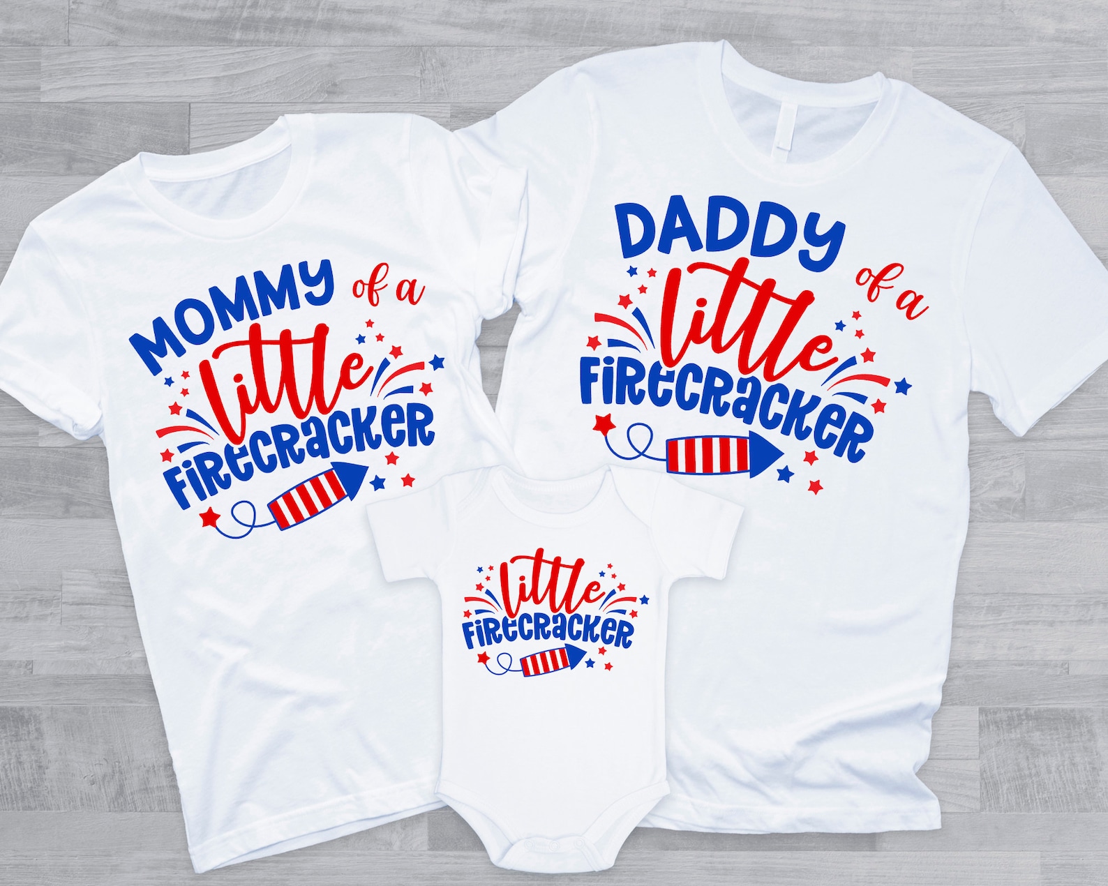 Little Firecracker Family Shirts 4th of July Birthday, Independence Day ...