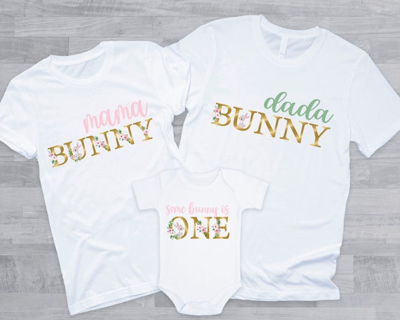 Some Bunny is ONE With Matching Family Shirts Bunny 1st - Etsy