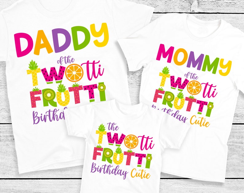 Twotti Frutti Birthday Family Shirts 2nd Birthday Girl - Etsy