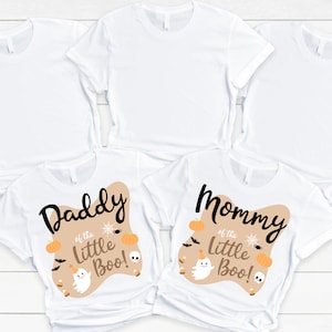 Little Boo is Almost Due Family Shirts - Halloween Baby Shower, Gender ...