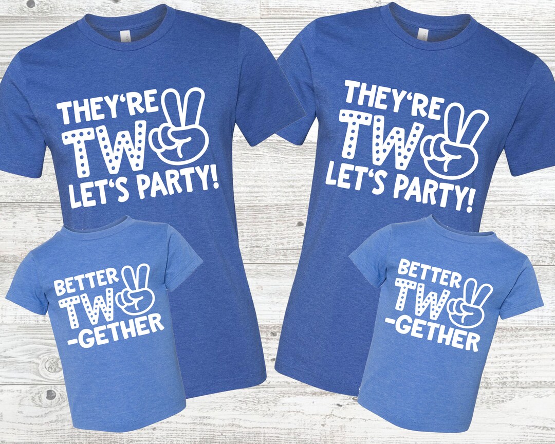 Twin Birthday Boys on Blue or White Shirts - Better Twogether, 2nd ...
