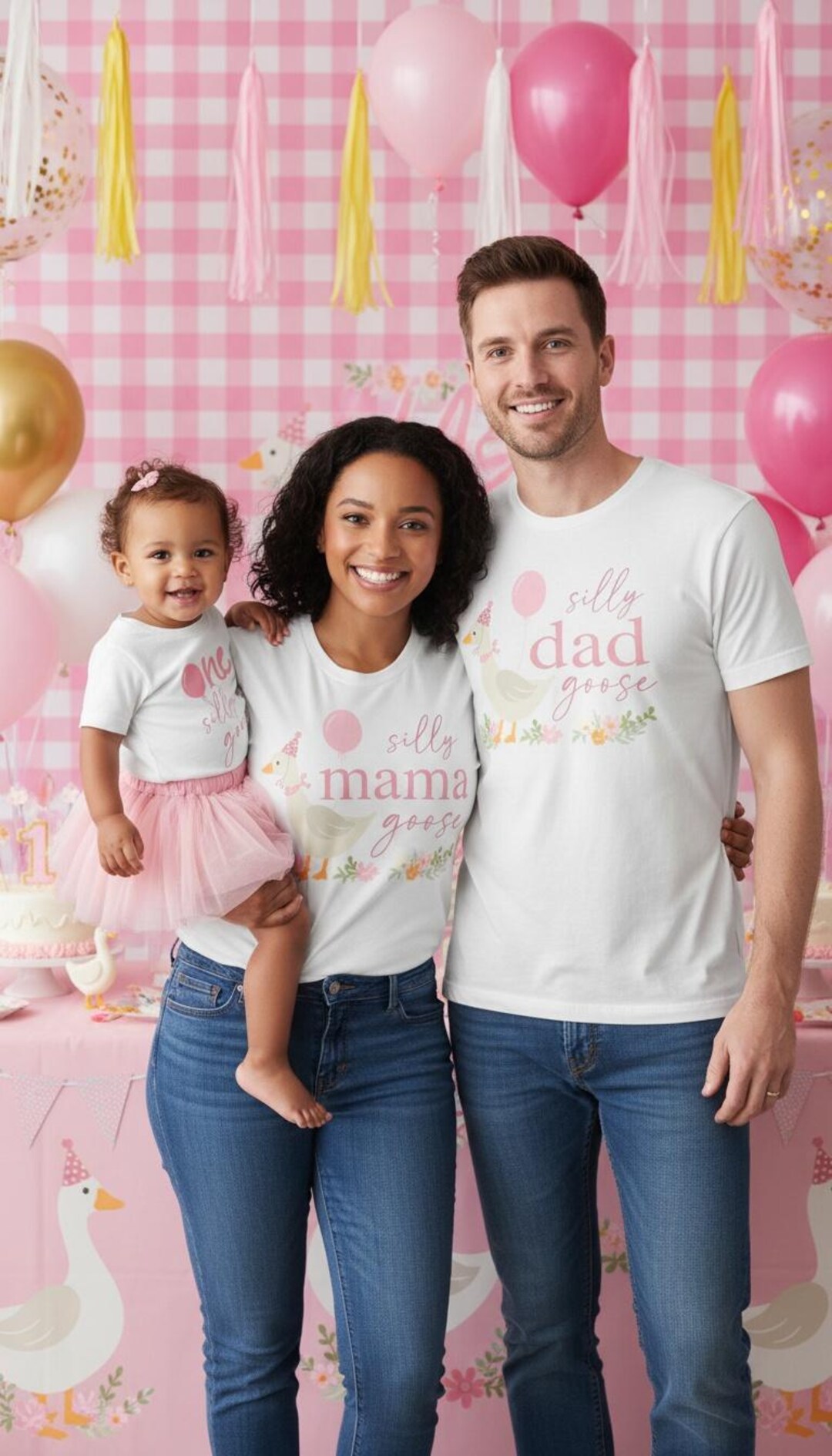 Silly Goose on the Loose Birthday Family Shirts - One Silly Goose, Mom ...