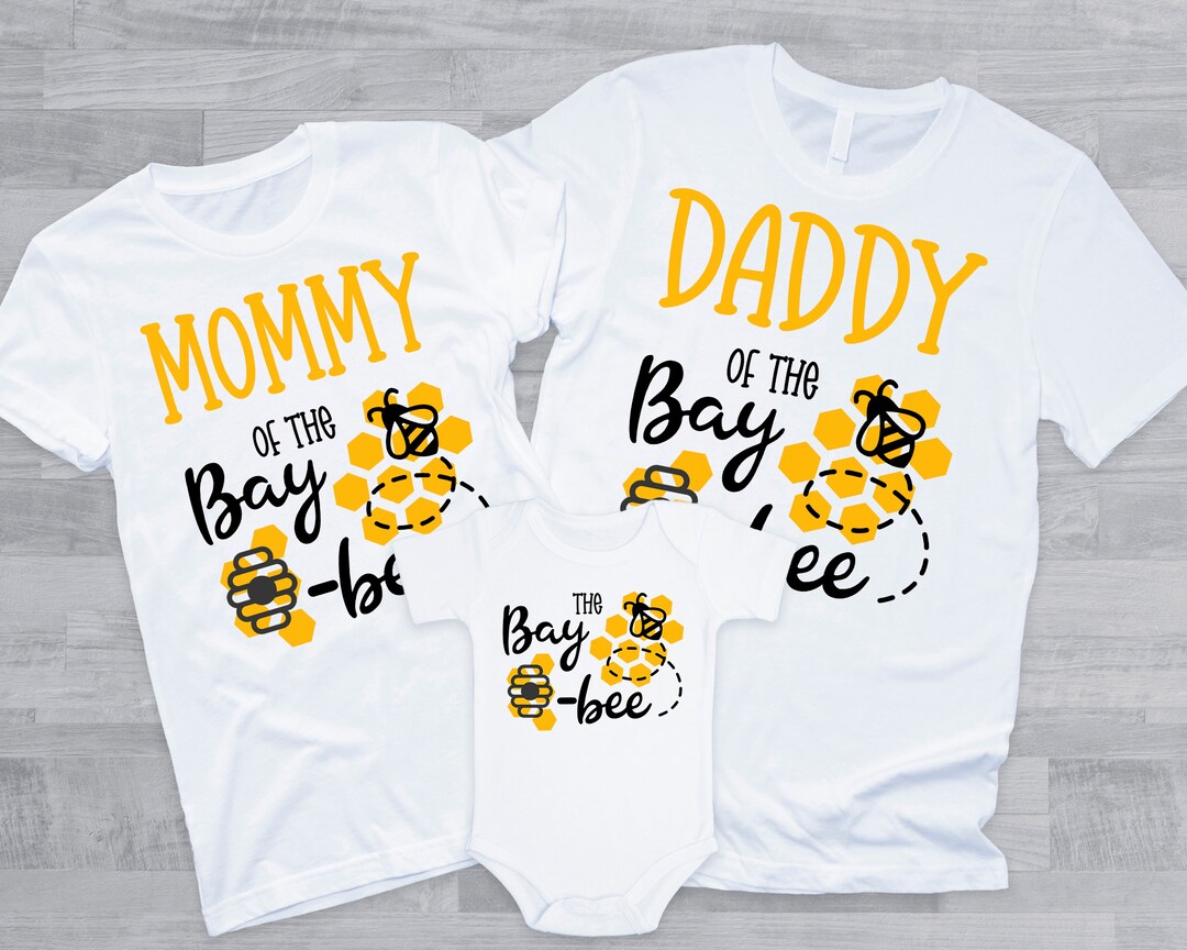 Bay Bee Shower Matching Shirts - Mommy of the Bay-bee, Bee Baby Shower ...
