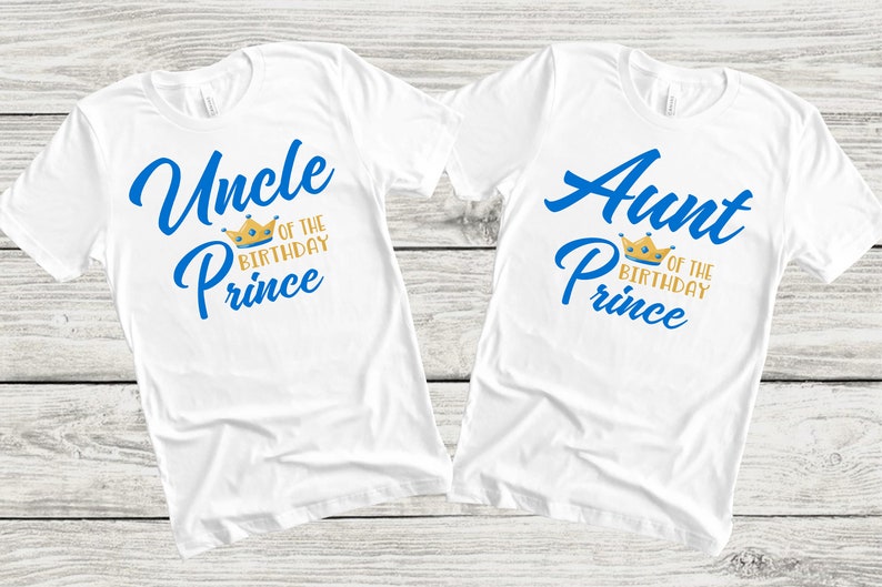 Prince 1st Birthday With Matching Family Shirts - Blue Gold Prince 1st ...