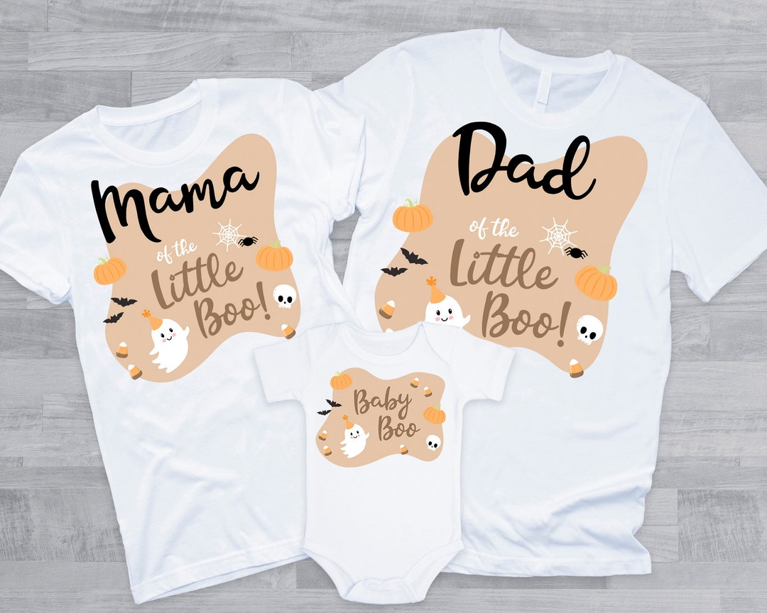 Little Boo is Almost Due Family Shirts - Halloween Baby Shower, Gender ...