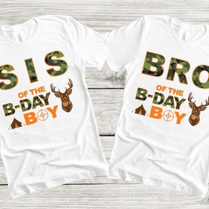 Hunting Camo Birthday Family Shirts - Little Buck, Camoflauge, Mom Dad ...