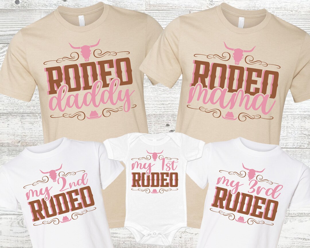 Rodeo Birthday Girl on Colored Shirts - Rodeo Mama, Actually My First ...