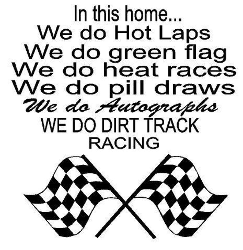 Dirt Track Racing Sign Vinyl Lettering | Etsy