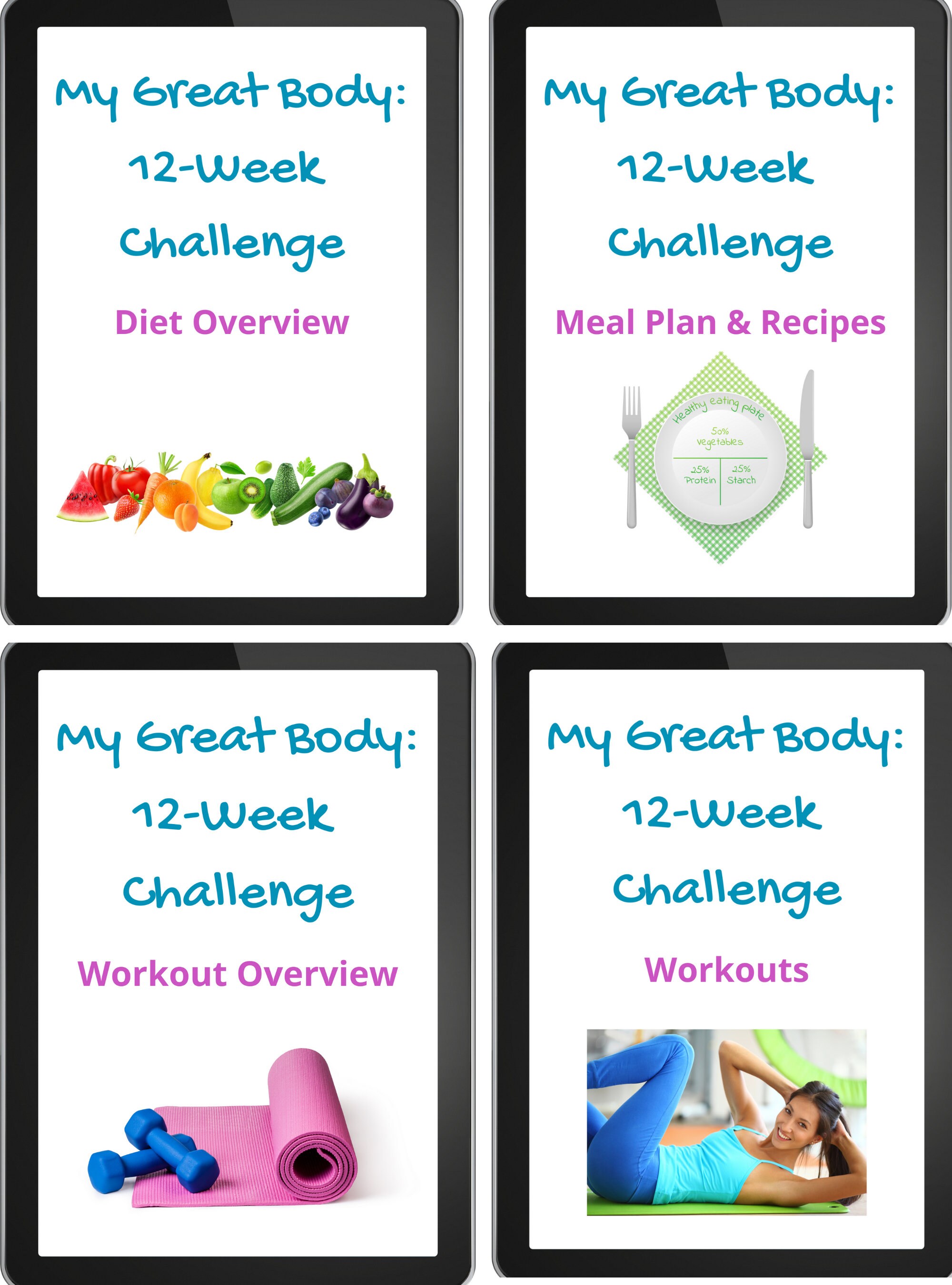 My Great Body - 12 Week Challenge - INSTANT DOWNLOAD - Workouts - Meal ...