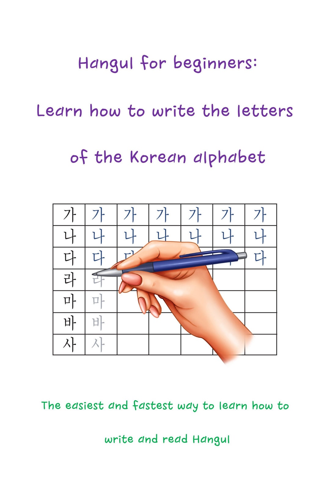 Hangul for Beginners: Learn How to Write the Letters of the Korean ...