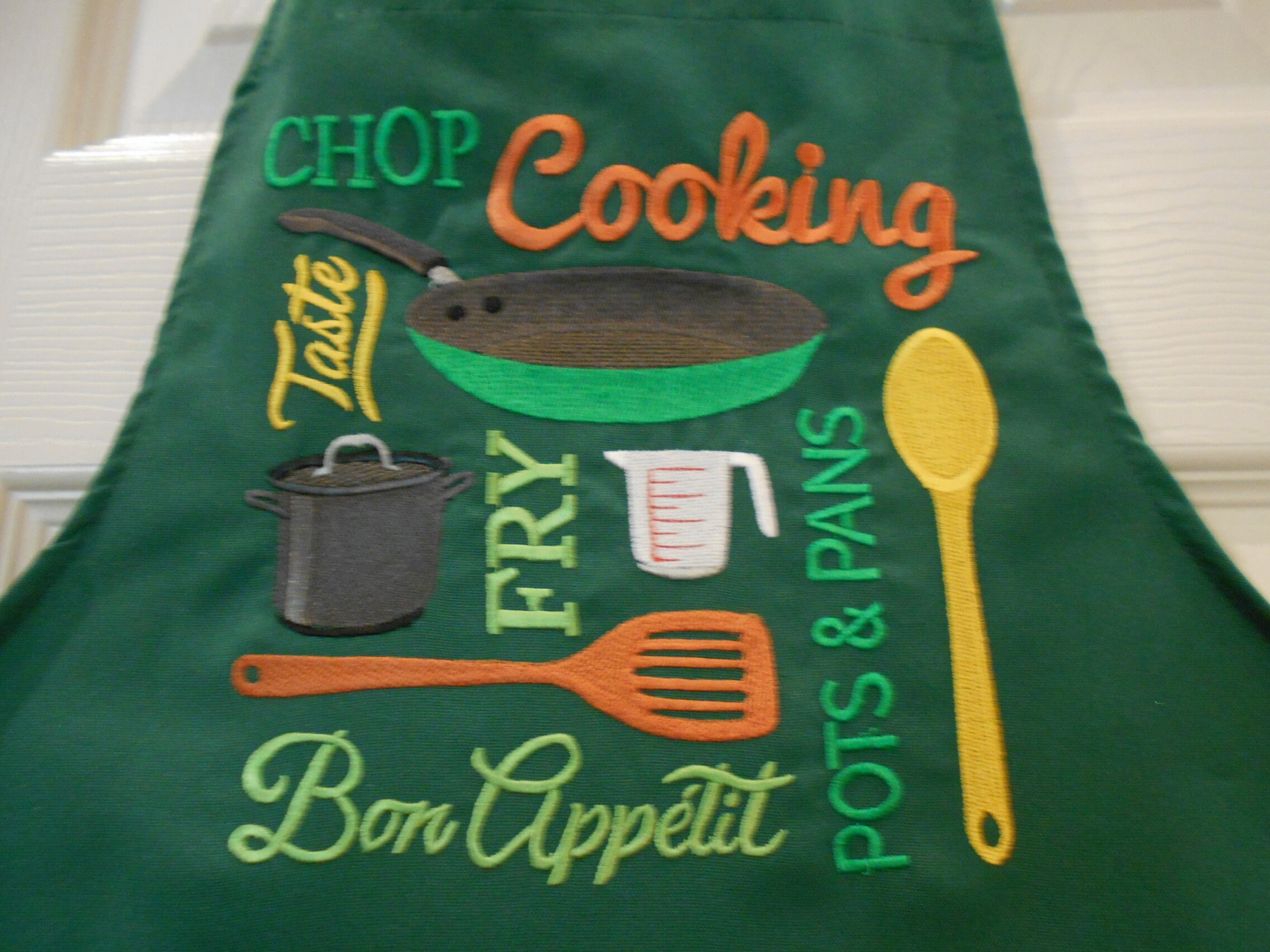 Bon Appetit Apron. Beautiful Machine Embroidered Cooking Utensils and ...