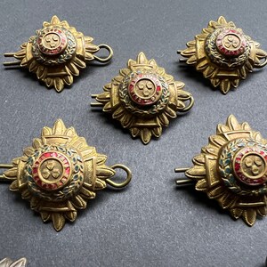 WWII British Army Officer's Pip Badges & Bracelet; Vintage British ...