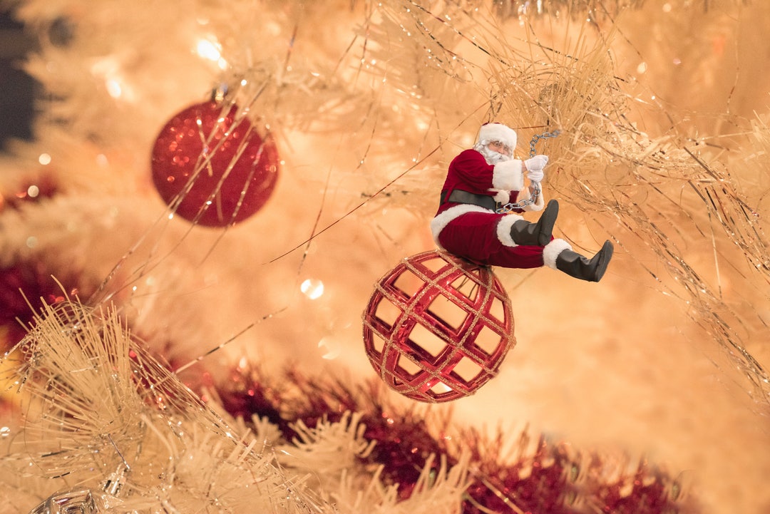 Funny Christmas Backdrop, Wrecking Ball, Santa Digital Backdrop ...