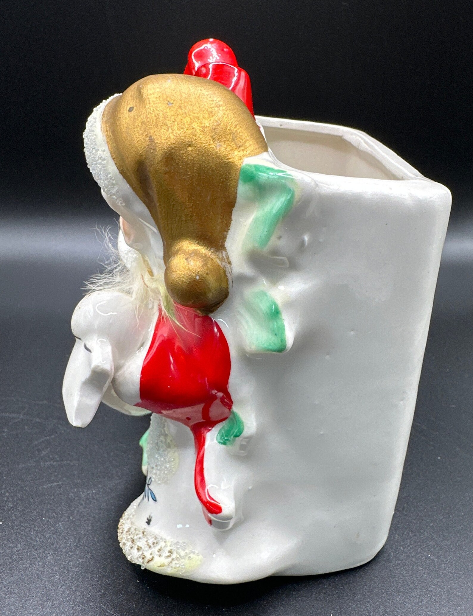Ucagco Vintage Christmas Kitsch Santa Claus Porcelain Figurine Vase ...