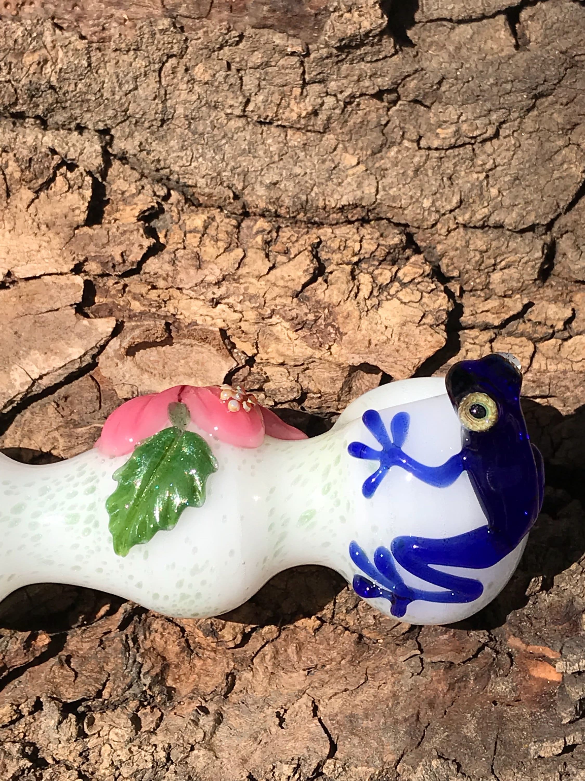 Glass Pipe Frog in the Hibiscus!