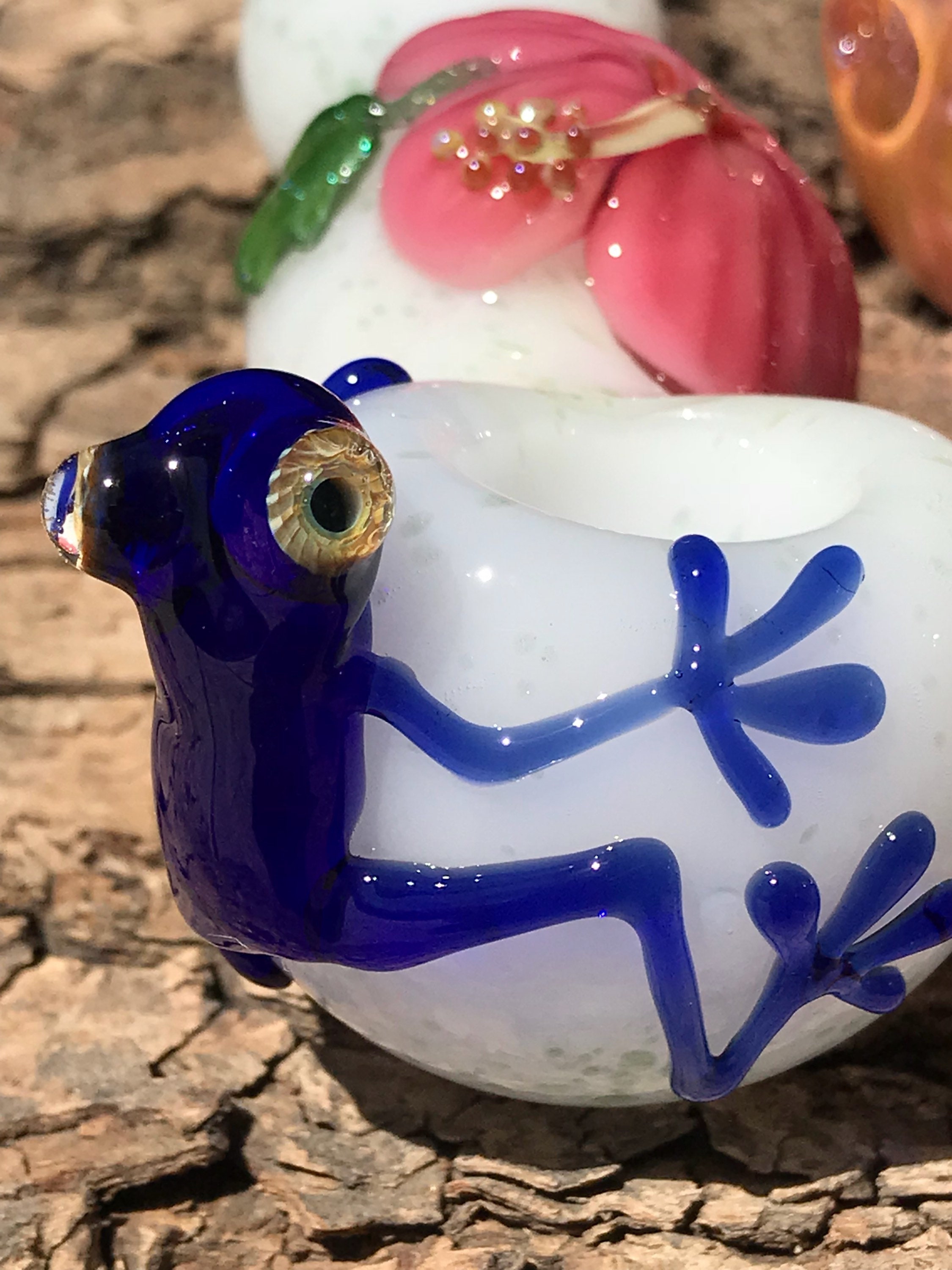 Glass Pipe Frog in the Hibiscus!