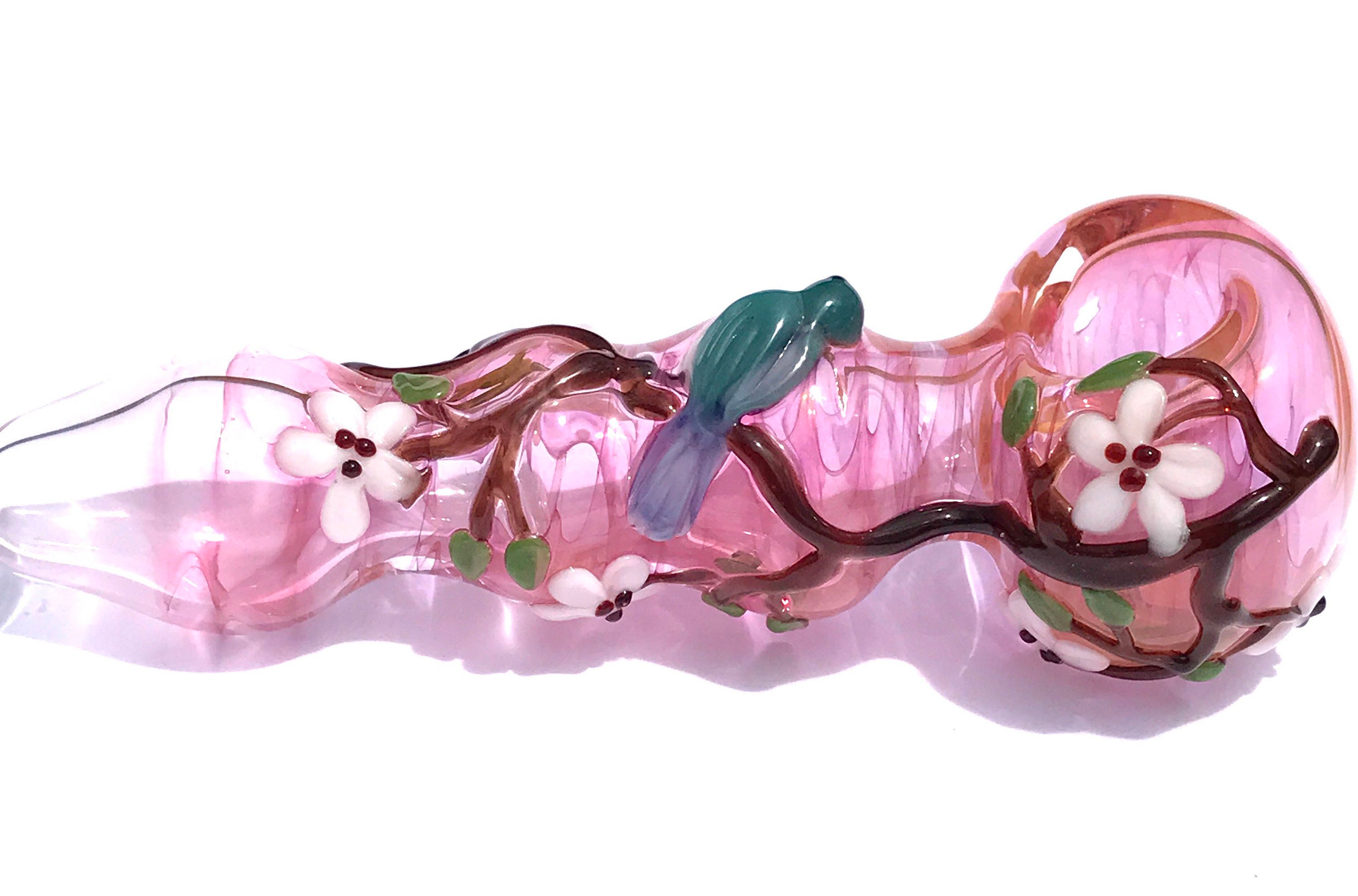 Glass Pipe Bluebird in the Cherry Tree