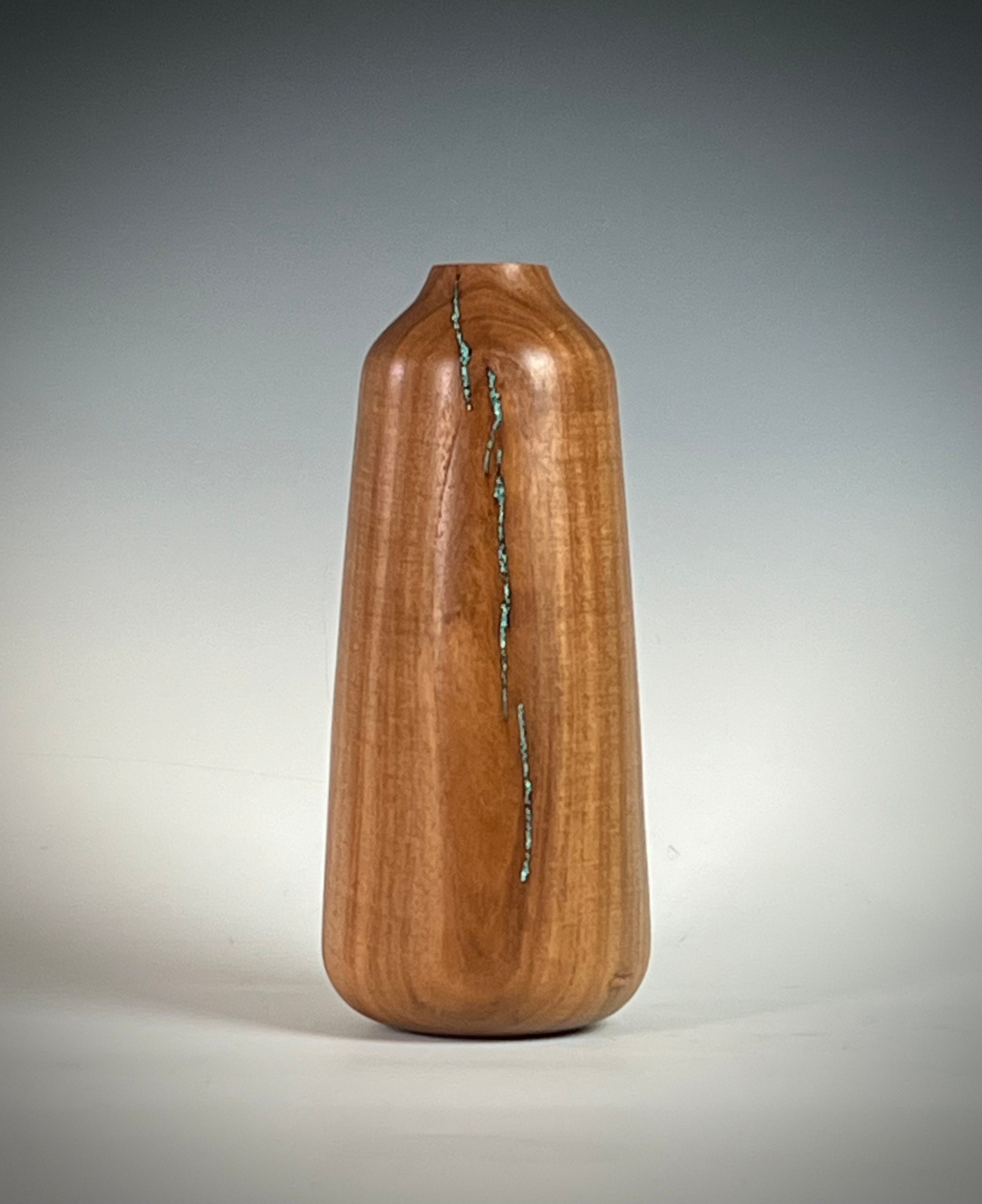 Hollow Form Vessel, Mesquite, Turquoise Inlay, Woodturning, Woodturner ...
