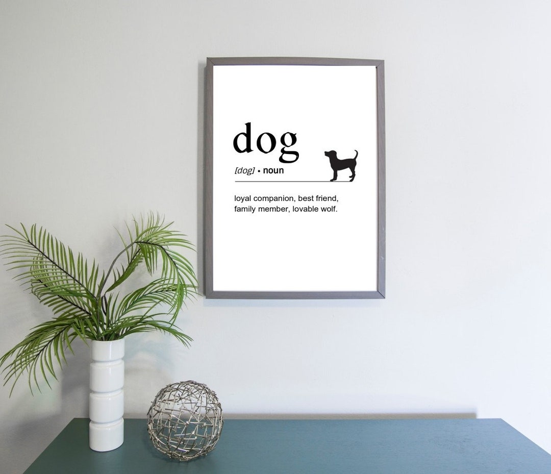 Dog Definition Wall Art Wall Art Poster Room Decor Dog - Etsy