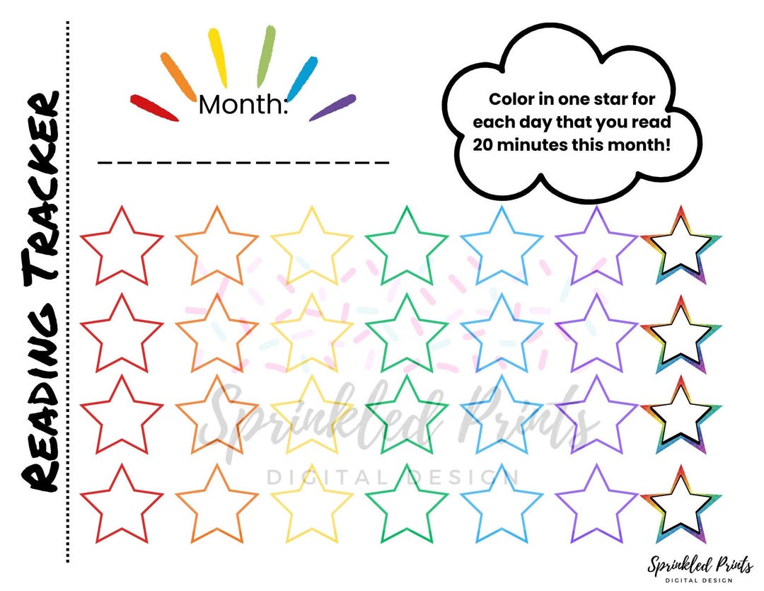 Rainbow Reading Tracker - Etsy