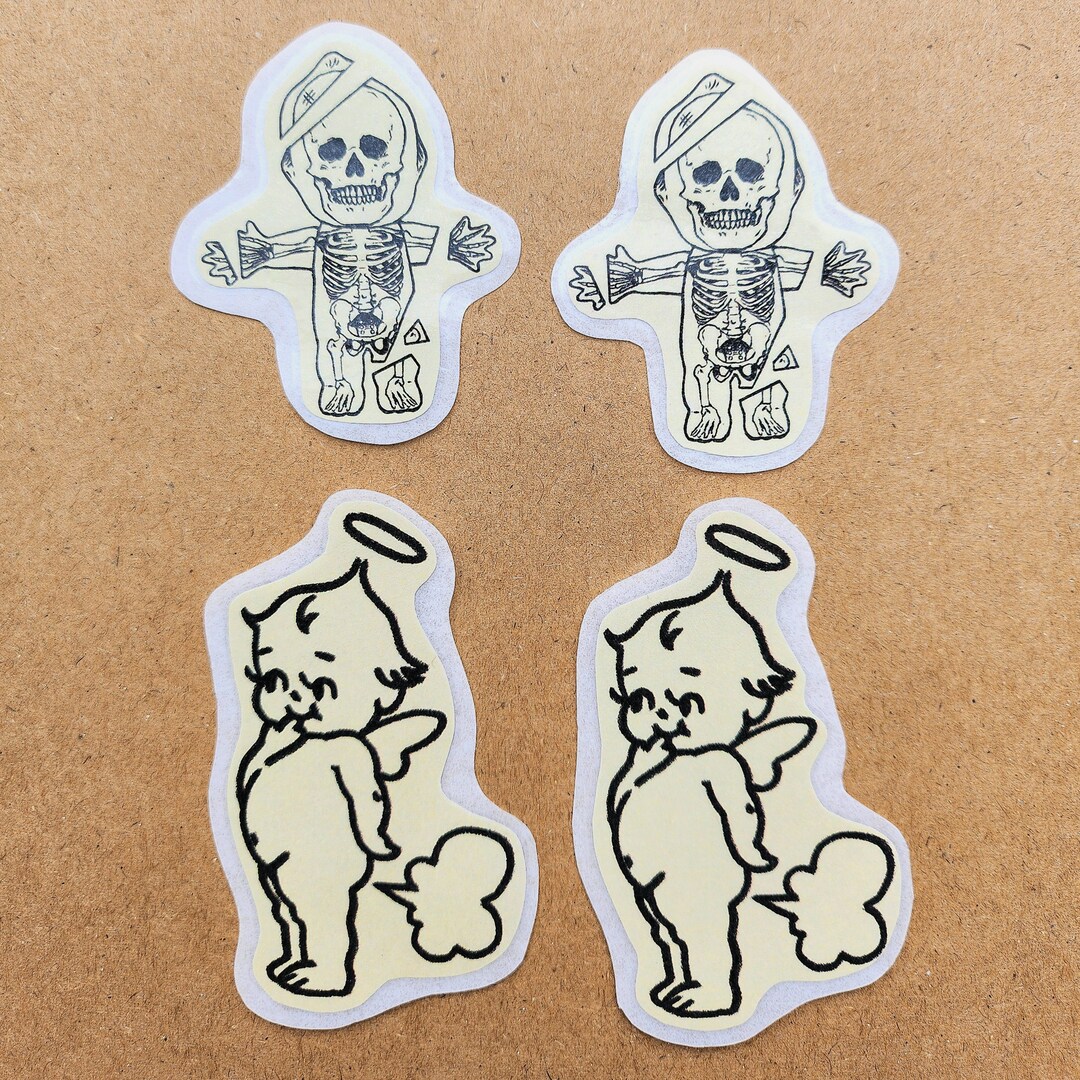 Kewpie Stickers 4 Pack Art by Zeta Paul Handmade Stickers - Etsy