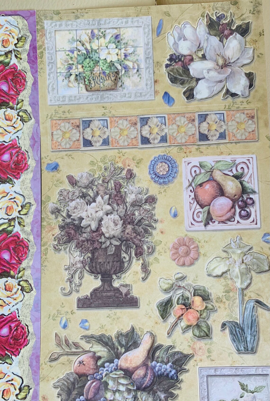 Decorative Self Adhesive Floral Stickers - Etsy