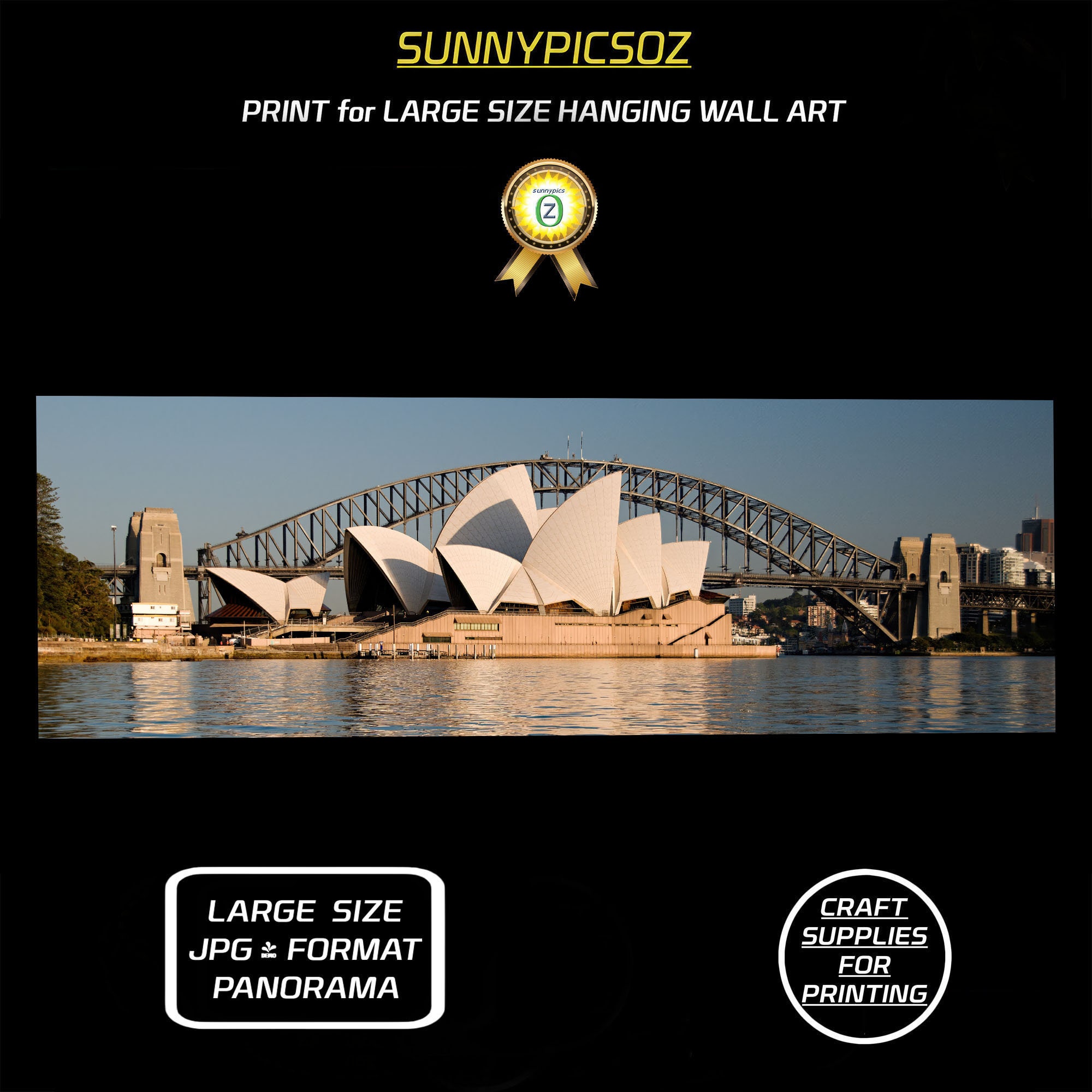 Sydney Opera House & Harbour Bridge - JPG Large Size Printable Digital ...