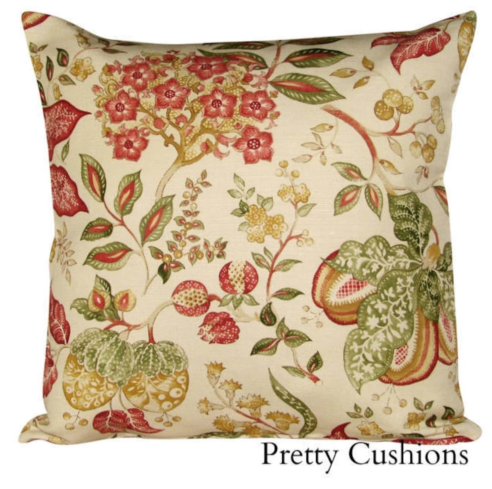 Sanderson Madagascar Pemberley Red & Gold Cushion Cover - Etsy