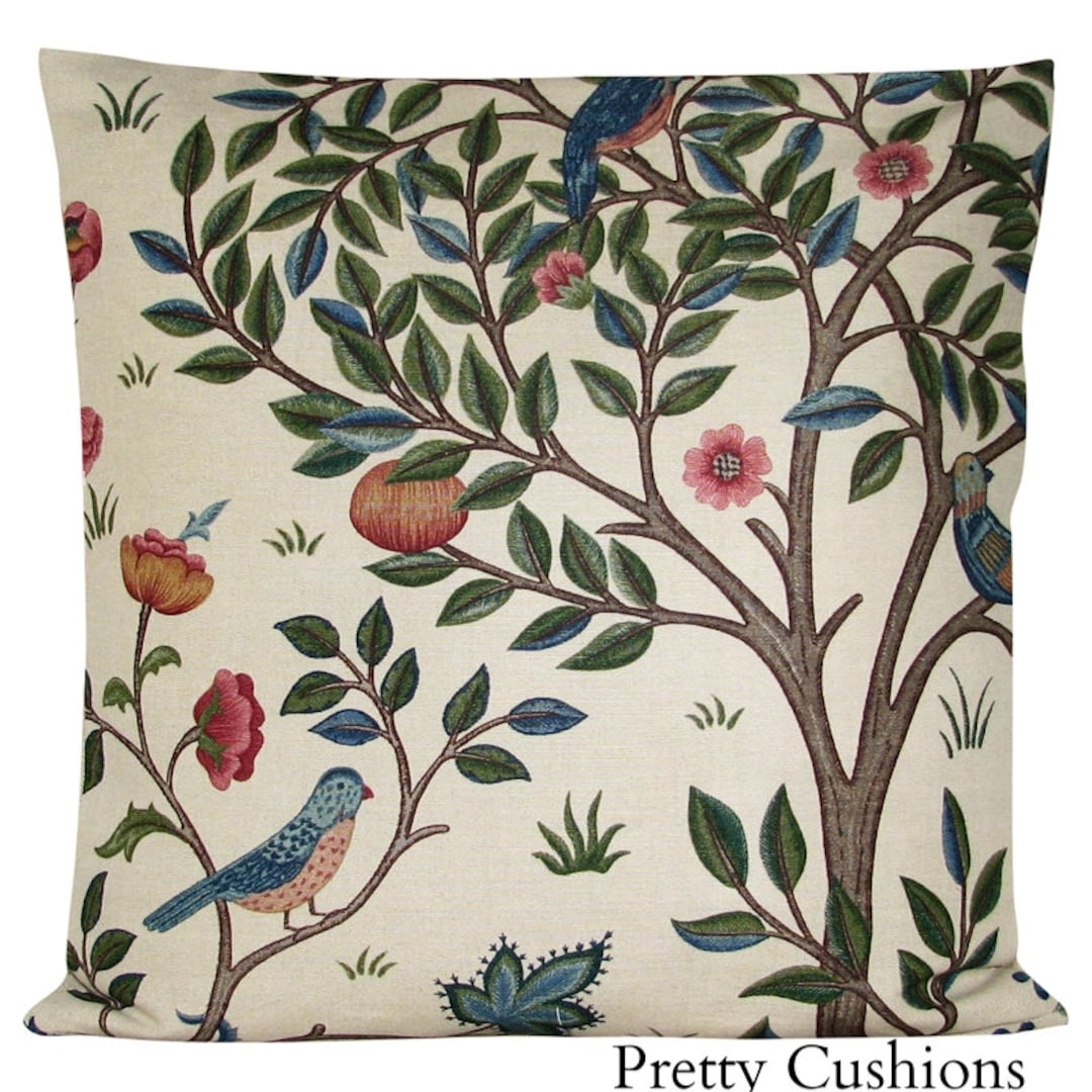 William Morris Kelmscott Tree Woad & Wine Archive Cushion Cover - Etsy