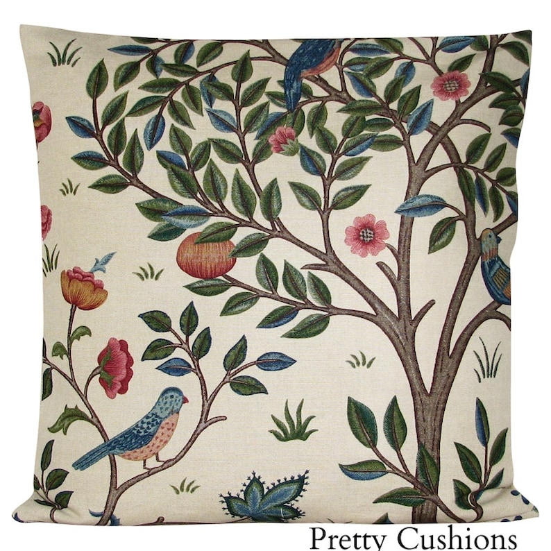 William Morris Kelmscott Tree Woad & Wine Archive Cushion Cover - Etsy