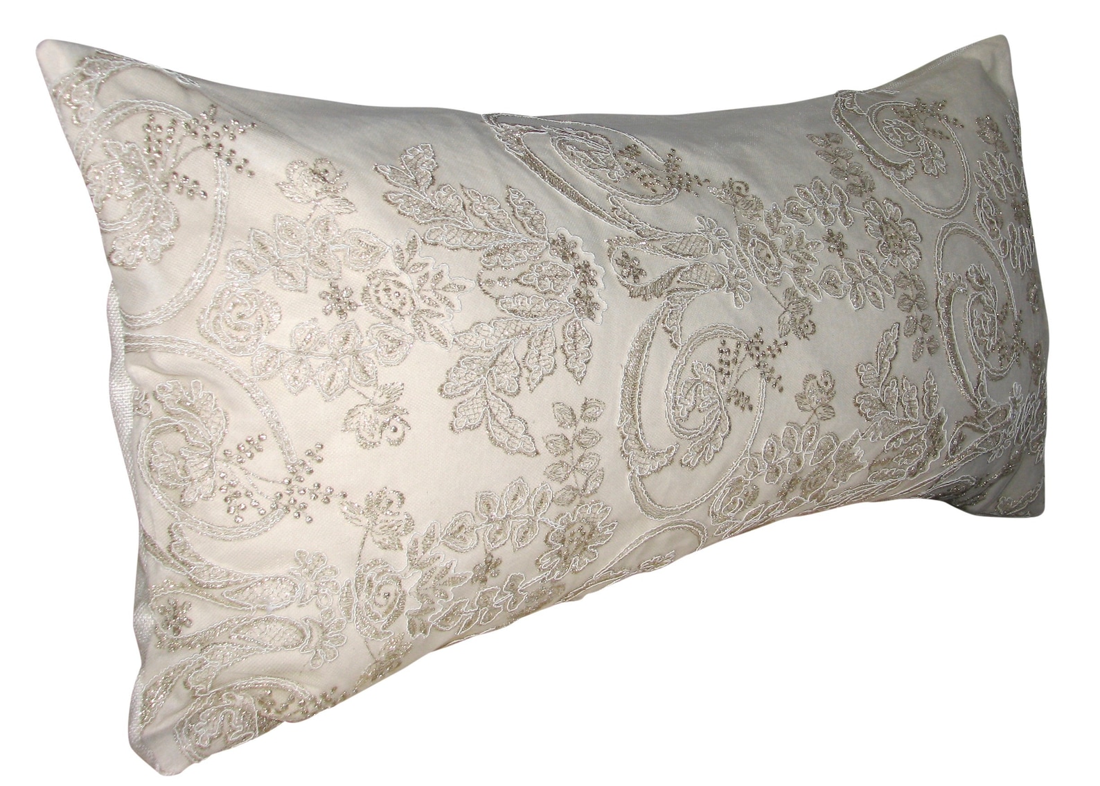 Luxury Pretty Cushions Vintage Lace Embroidery Bolster Cushion Cover ...