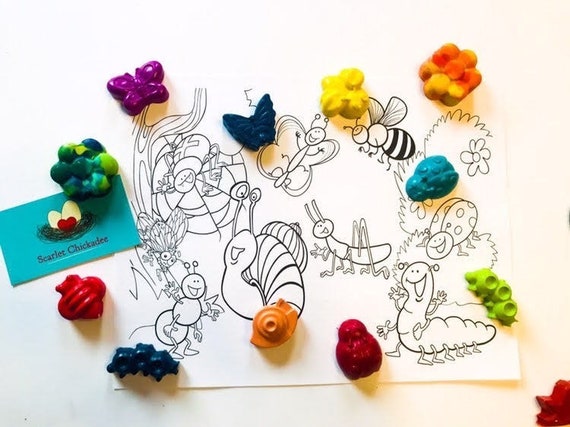 Party Favors & Games Gift Box Set Boxed Set of Bug Shaped Crayons Bug ...