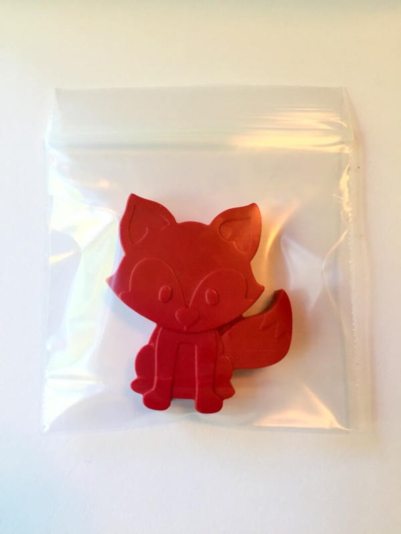 Fox Shaped Crayons Woodland Christmas Woodland Creature | Etsy