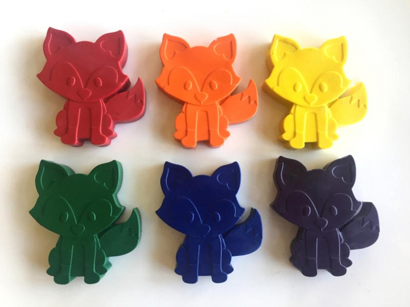 Fox Shaped Crayons Woodland Christmas Woodland Creature - Etsy