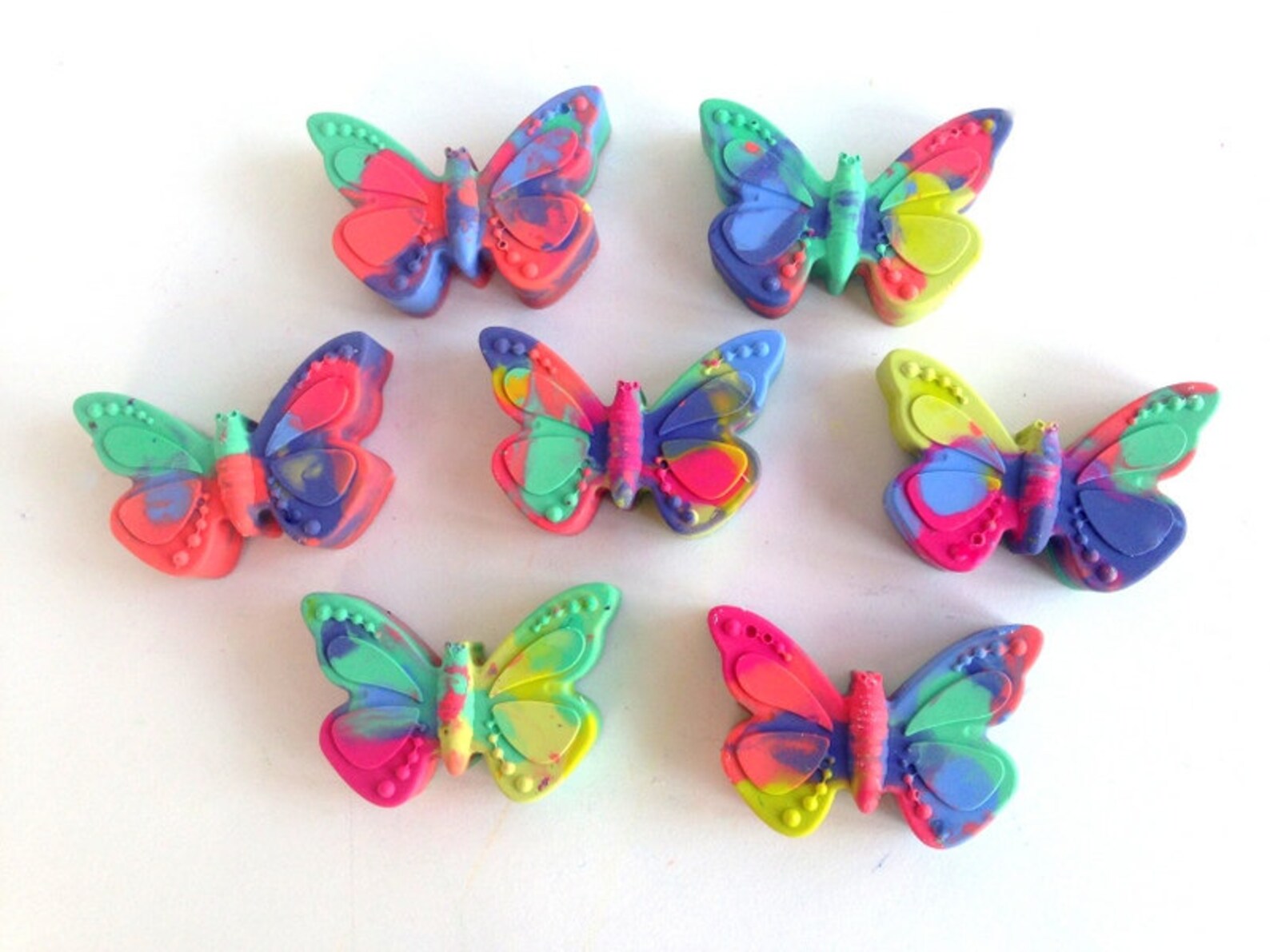 Set of 5 Butterfly Shaped Crayons, Easter Crayons, Butterfly Birthday ...