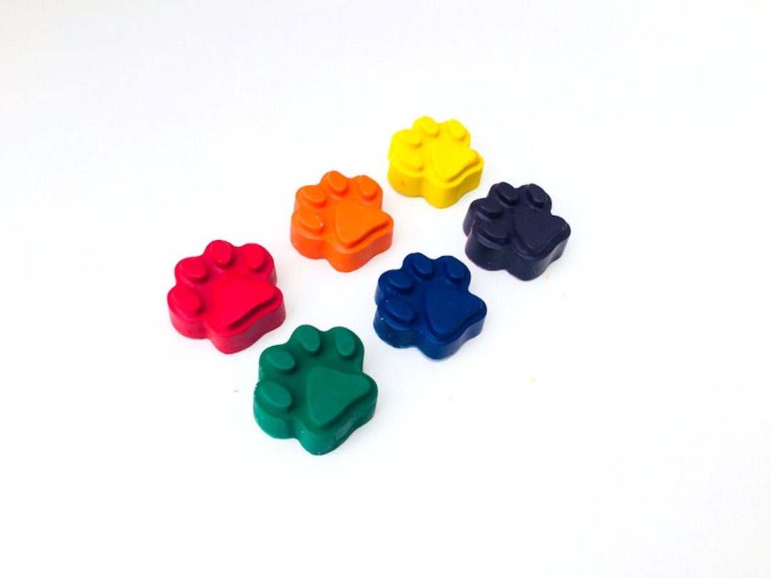 Paw Print Shaped Crayons Puppy Birthday Party Favors Puppy - Etsy