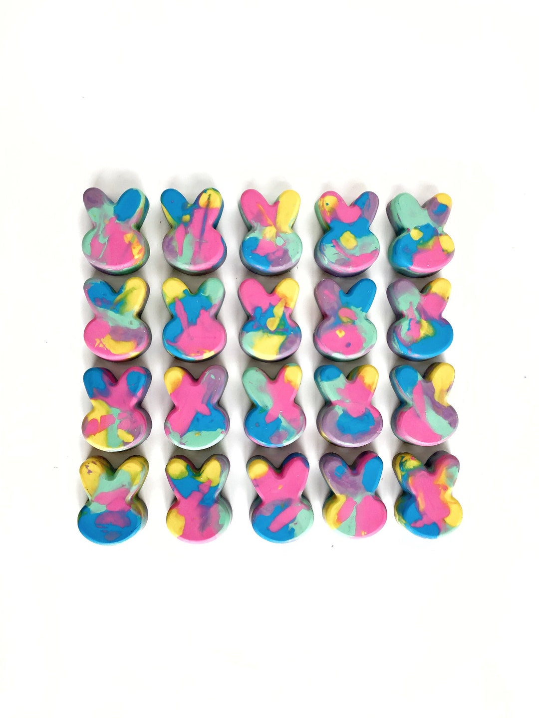 Set of 6 Bunny Shaped Crayons, Easter Bunny Crayons, Easter Crayons ...
