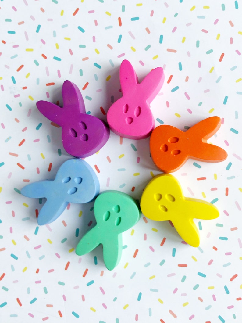 Bunny Shaped Crayons, Easter Crayons, Easter Basket Crayon, Gifts for ...