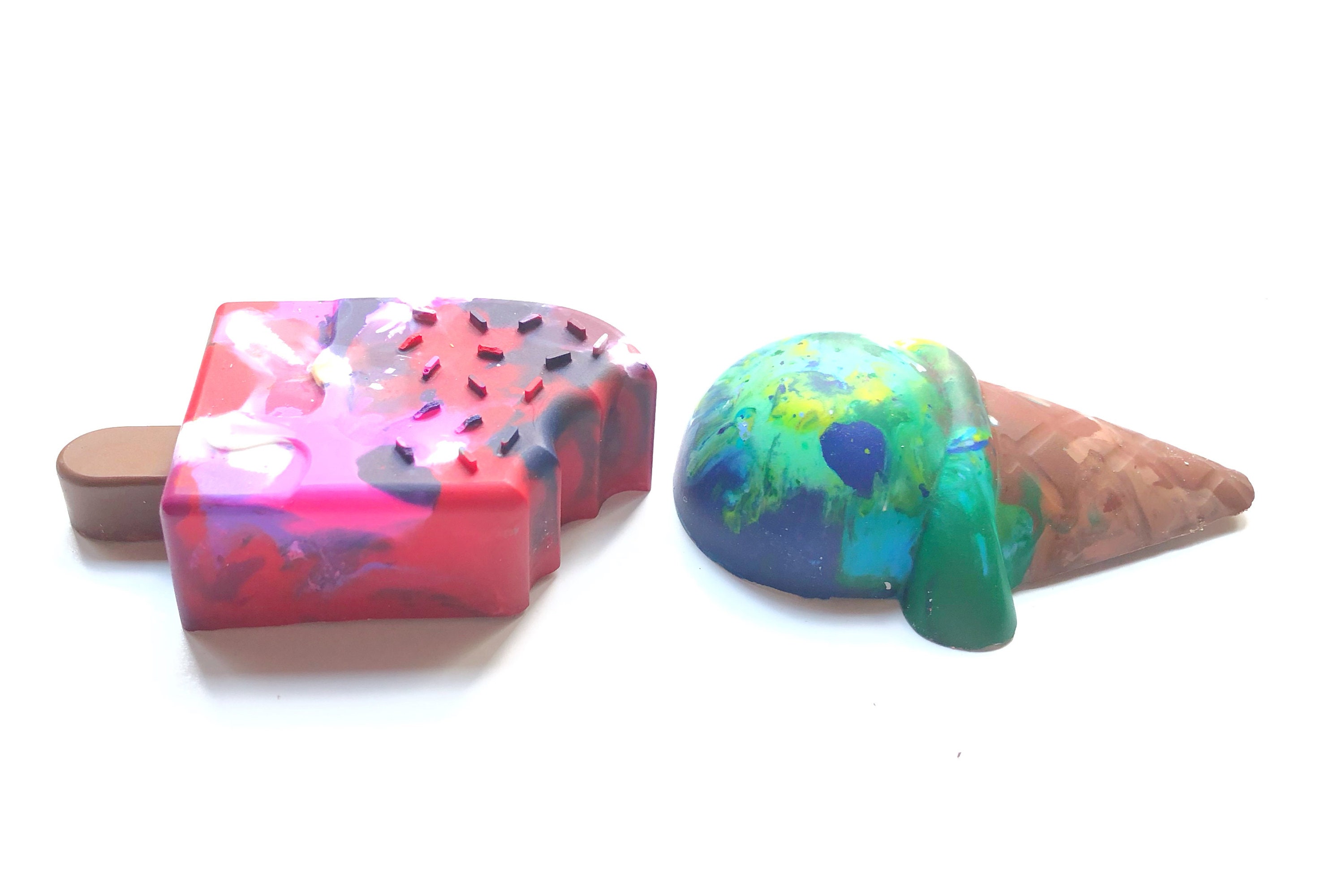 Jumbo Ice Cream Shaped Crayon Jumbo Popsicle Shaped Crayon | Etsy