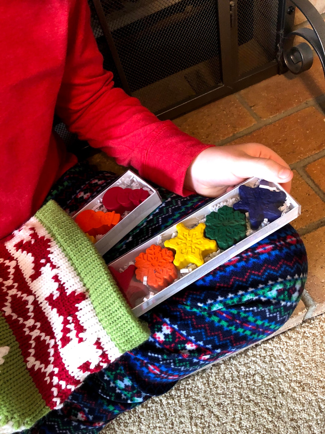 Boxed Set of 5 Snowflake Crayons, Stocking Stuffer Gifts for Kids ...