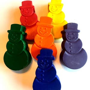 Snowman Shaped Crayons, Christmas Crayons, Christmas Party Favor ...