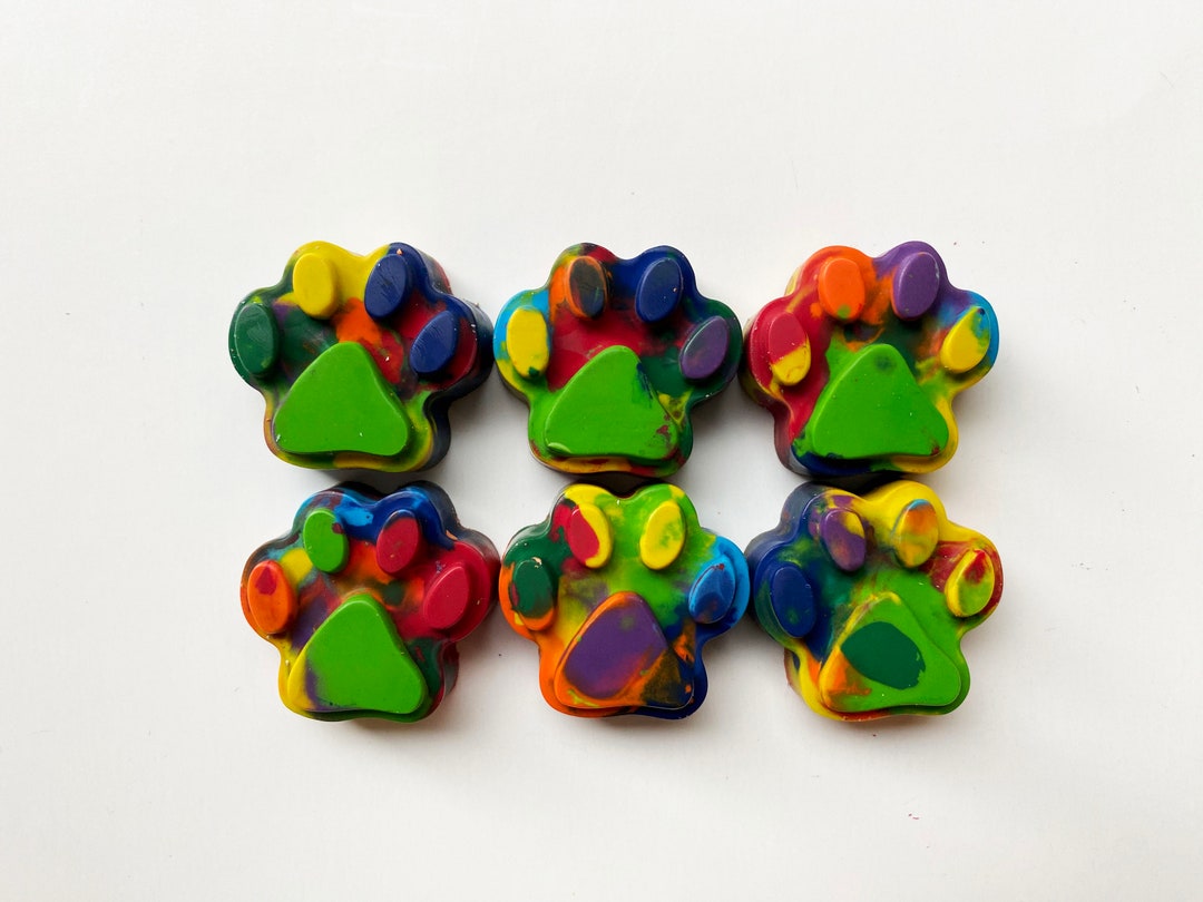 Paw Print Crayons, Paw Puppy Valentine, Paw Birthday Party Favors ...