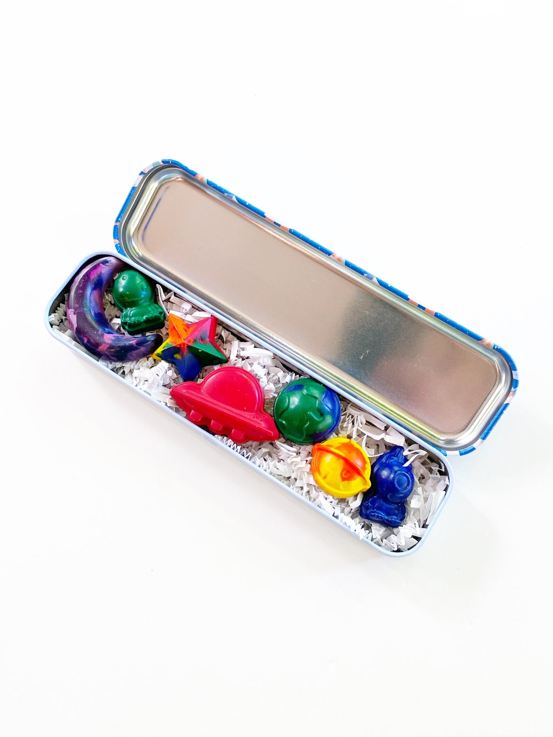 Outer Space Shaped Crayons in a Gift Tin, Outer Space Shaped Crayons ...