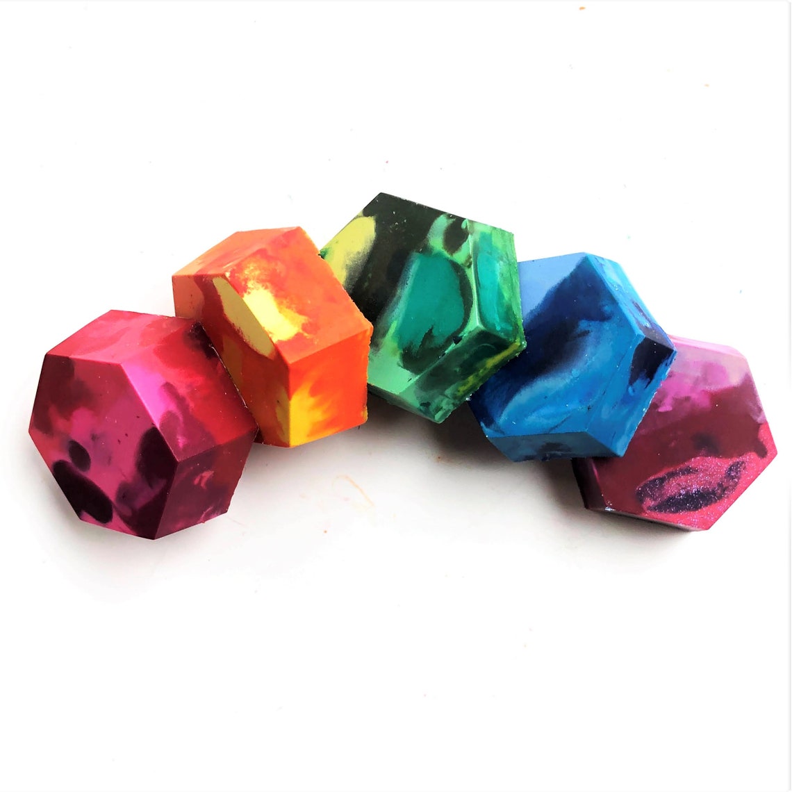 Geometric Shaped Crayons Modern Geometric Crayons Honeycomb | Etsy