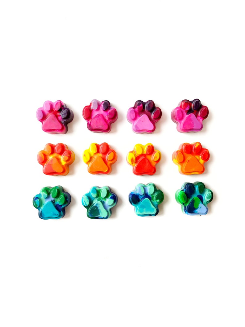 Paw Print Shaped Crayons, Puppy Birthday Party Favors, Puppy Valentine ...