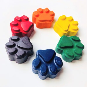 Paw Print Shaped Crayons, Puppy Birthday Party Favors, Easter Crayons ...