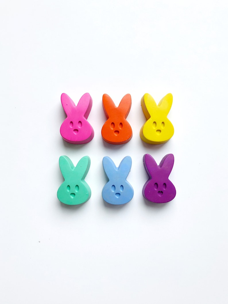 Bunny Shaped Crayons, Easter Crayons, Easter Basket Crayon, Gifts for ...