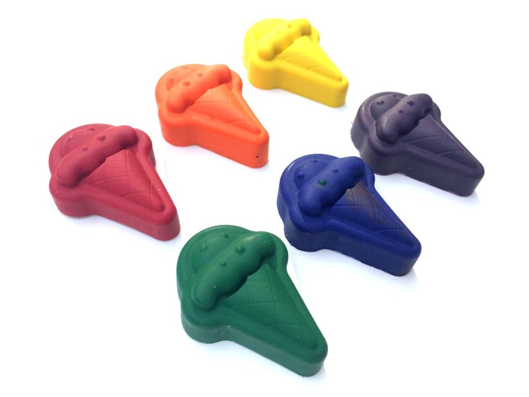 Ice Cream Cone Shaped Crayon, End of School Favor, Ice Cream Social ...