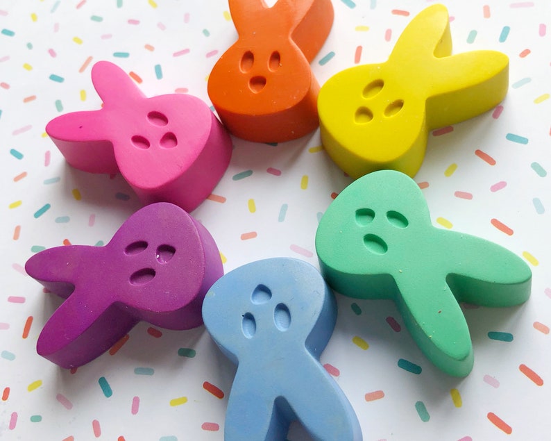 Bunny Shaped Crayons, Easter Crayons, Easter Basket Crayon, Gifts for ...