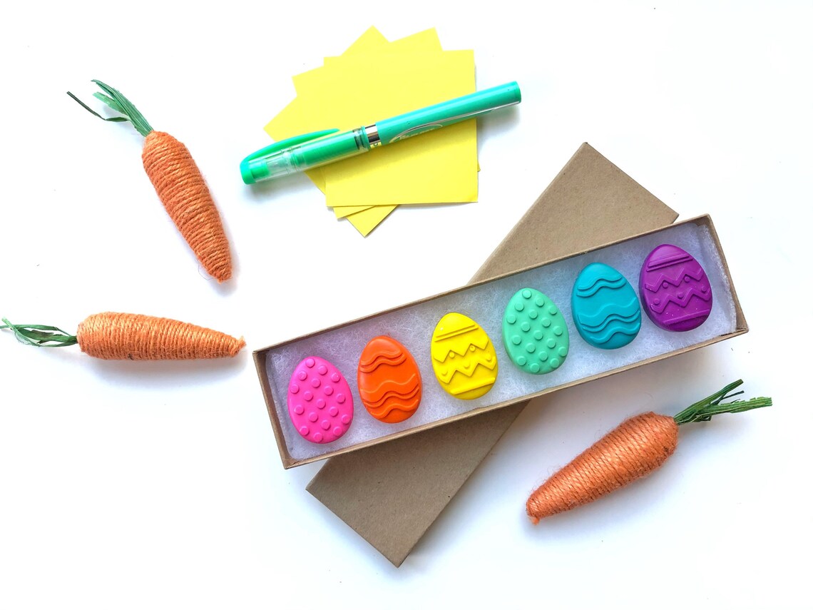 Easter Egg Shaped Crayons Easter Party Favor Spring Party - Etsy